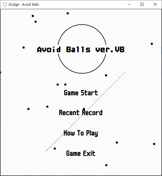 Dodge : Avoid Balls 비주얼베이직 게임 만들기 공피하기 게임
