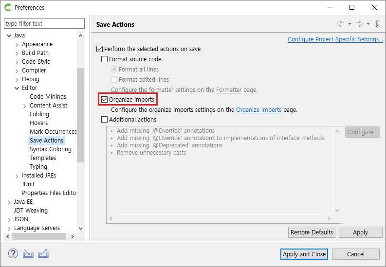 [Spring] Eclipse/STS에서 자동으로 import 하기