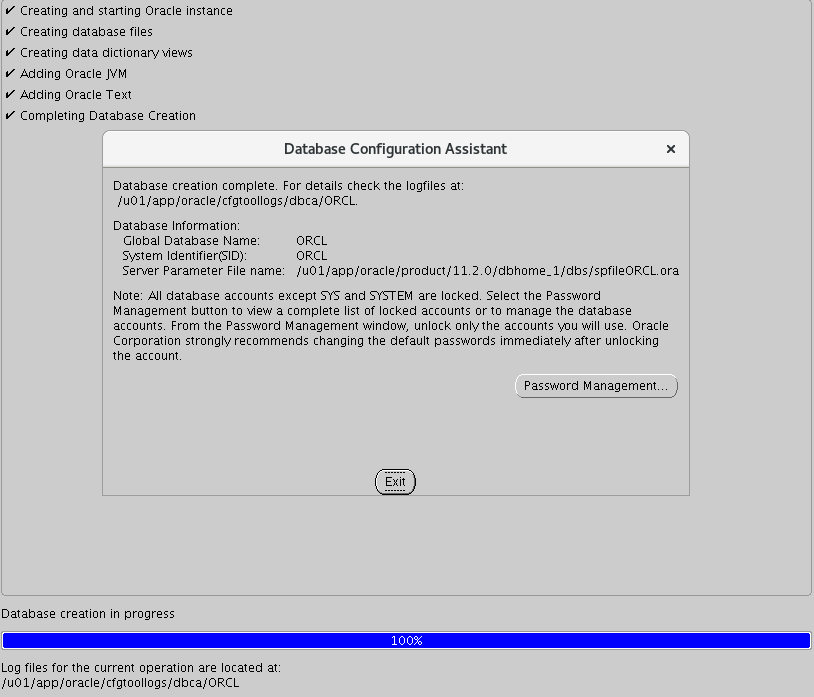 Linux 7에 Oracle 11g 설치(3)- dbca — gonmossi