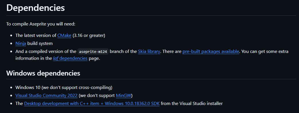 오픈소스 Aseprite 프로그램 사용하기 for Windows10