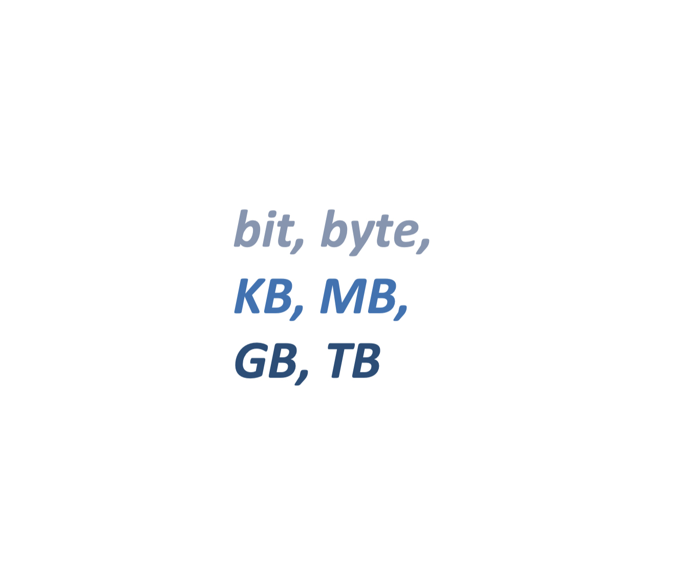 자주 보이는 bit, byt, KB, MB, GB, TB 의 정확한 뜻을 알아보쟝