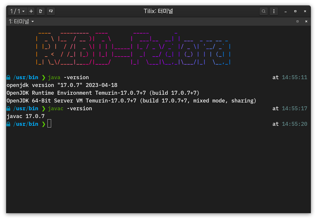 리눅스 Adoptium Temurin JDK 수동 설치 — Razorbacky :: 인간은 항상 앞으로 나아가야 한다.