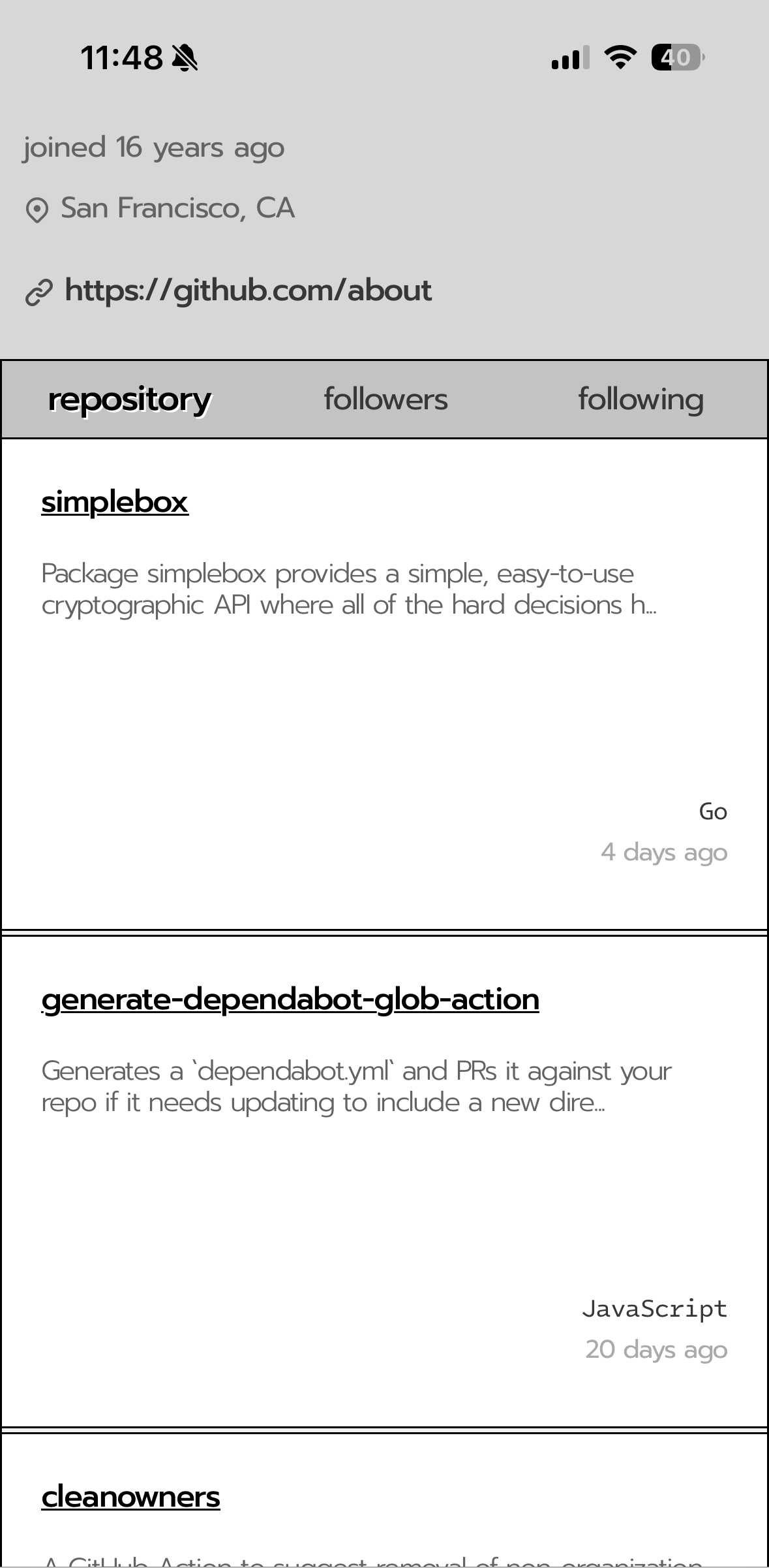 [ API ] GitHub API 프로젝트 epilogue 내 프로젝트 이름은 하나인데 모양은 여러 개