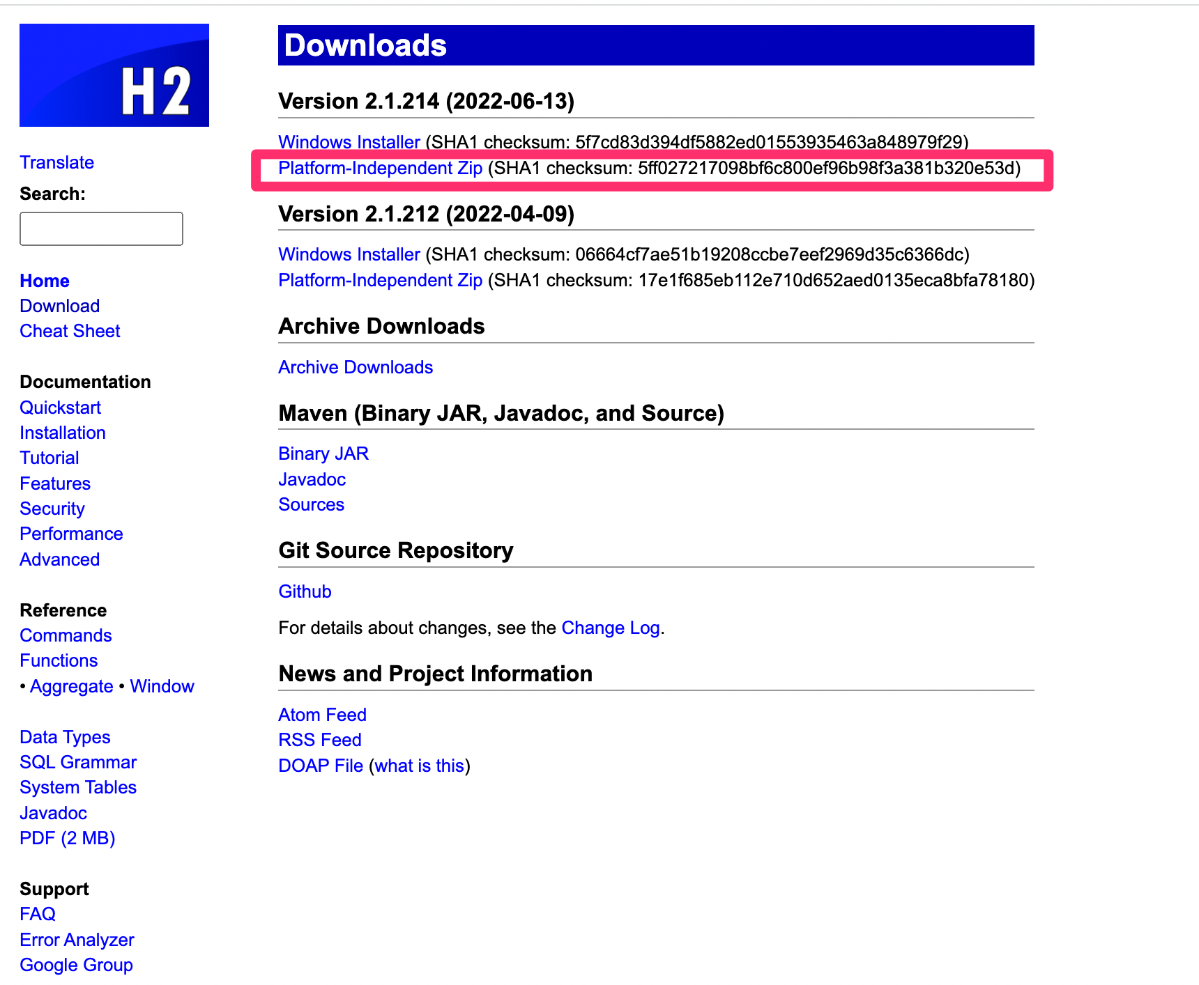 맥북 H2 Database 설치