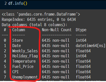 Python 컬럼(column) 기초 정리(컬럼명 추출, 변경, 추가 및 삭제, 순서 변경)