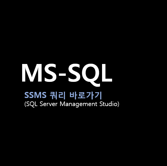MS SSMS(SQL Server Management Studio) 쿼리 바로가기
