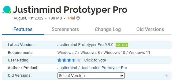 Justinmind Prototyper Pro 무료 다운로드