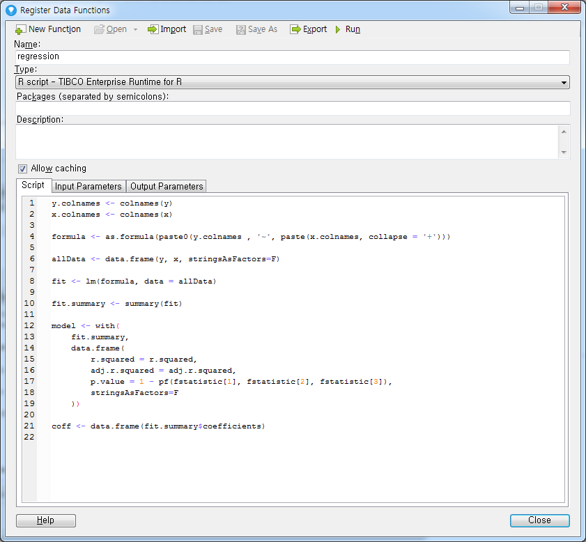 [TIBCO Spotfire] Data Function을 활용한 Regression 분석화면 만들기