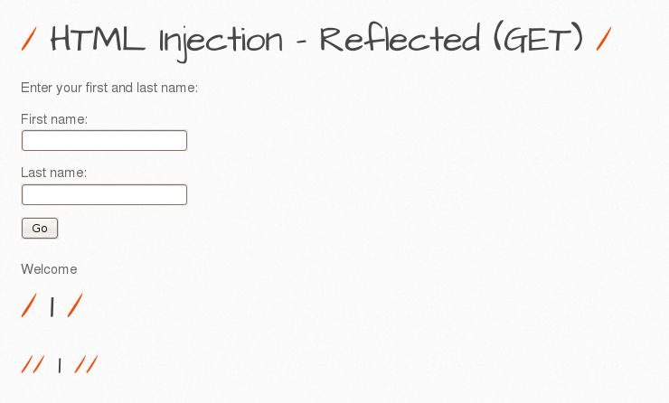[bWAPP] HTML Injection - Reflected(GET)