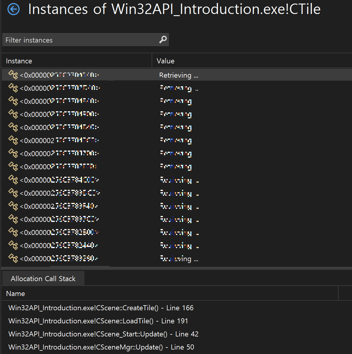 [WinAPI] 메모리 누수 디버깅 (Heap Profiling)