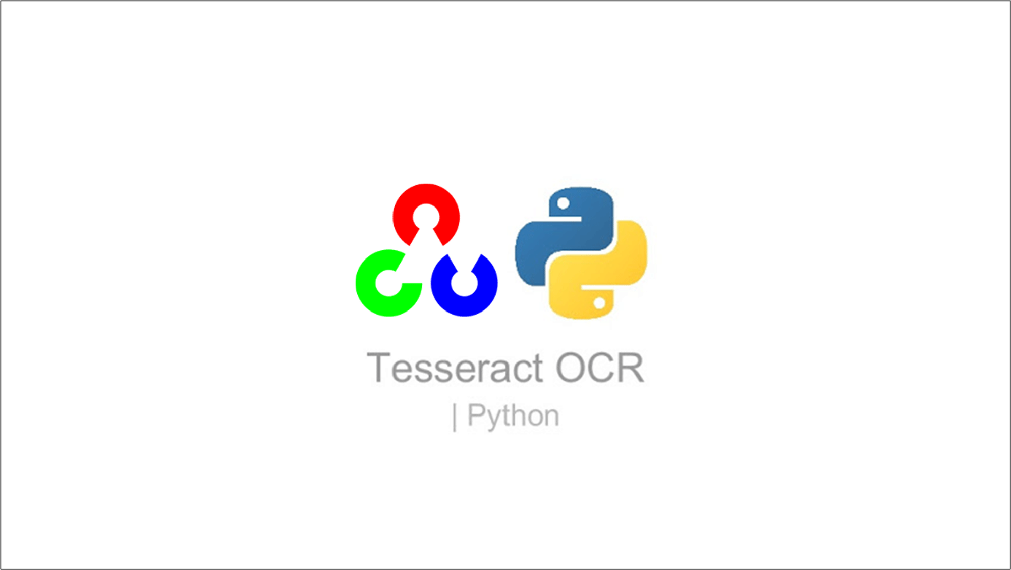 Tesseract OCR 사용하기 (with python on Windows)