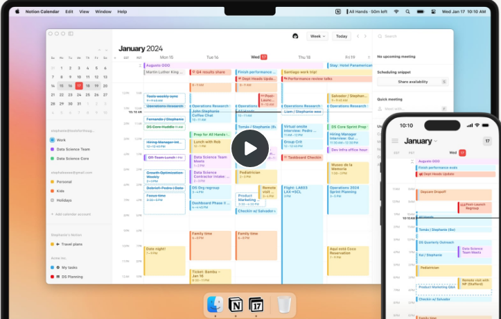 노션 캘린더 Notion Calendar의 최신 발표를 통해 개인화된 캘린더와 효율적인 일정 관리의 새로운 장을 열어보세요 노션 플랫폼을 활용한 업무 및 프로젝트