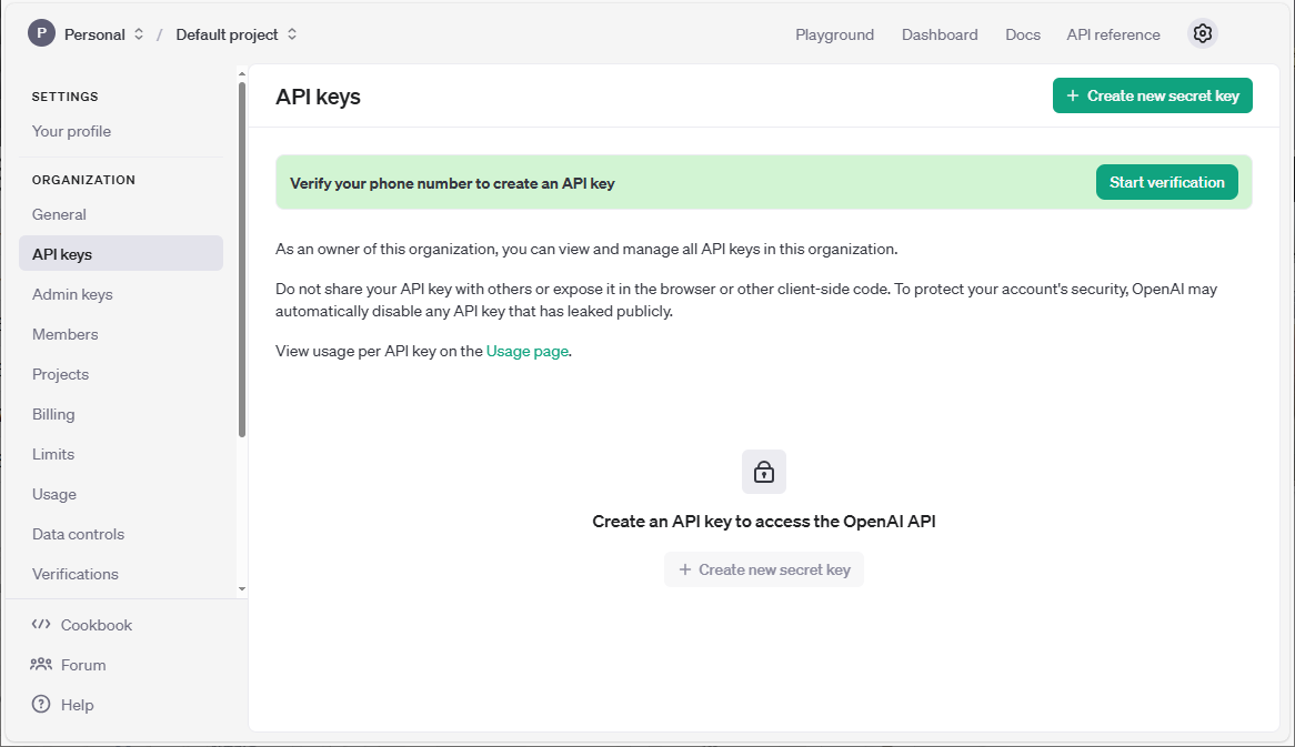 Open AI API 사용 방법 - 1