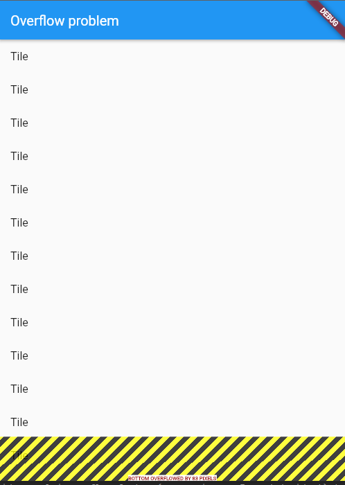Flutter overflow 현상 해결하기