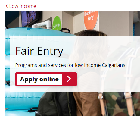 캘거리 Fair Entry에 로우 인컴 온라인 신청 방법 -2023년
