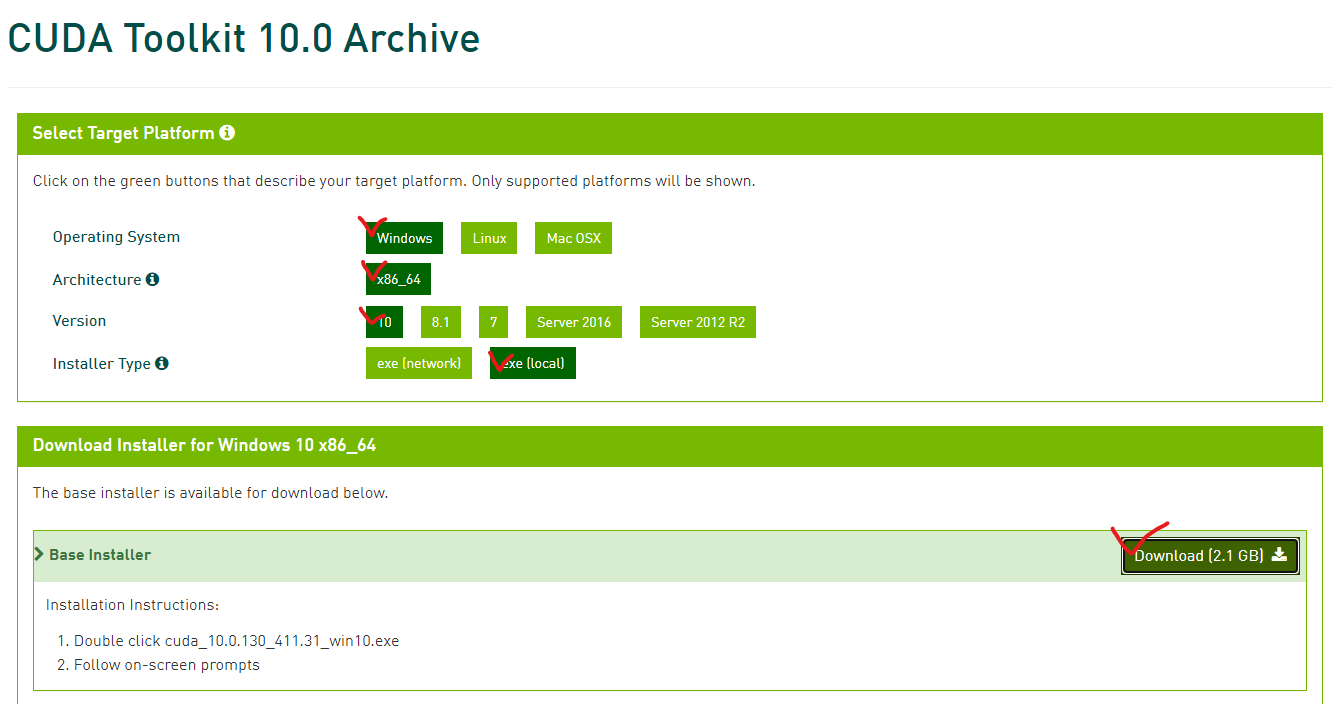 [windows 10] tensorflow를 위한 graphic driver, cuda 10.0, cudnn 7.6.0 설치