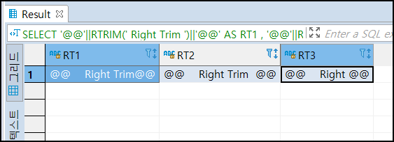 Oracle - TRIM, LTRIM, RTRIM 함수 (문자, 공백 제거) - 정보 공유 - For Me For You For Us