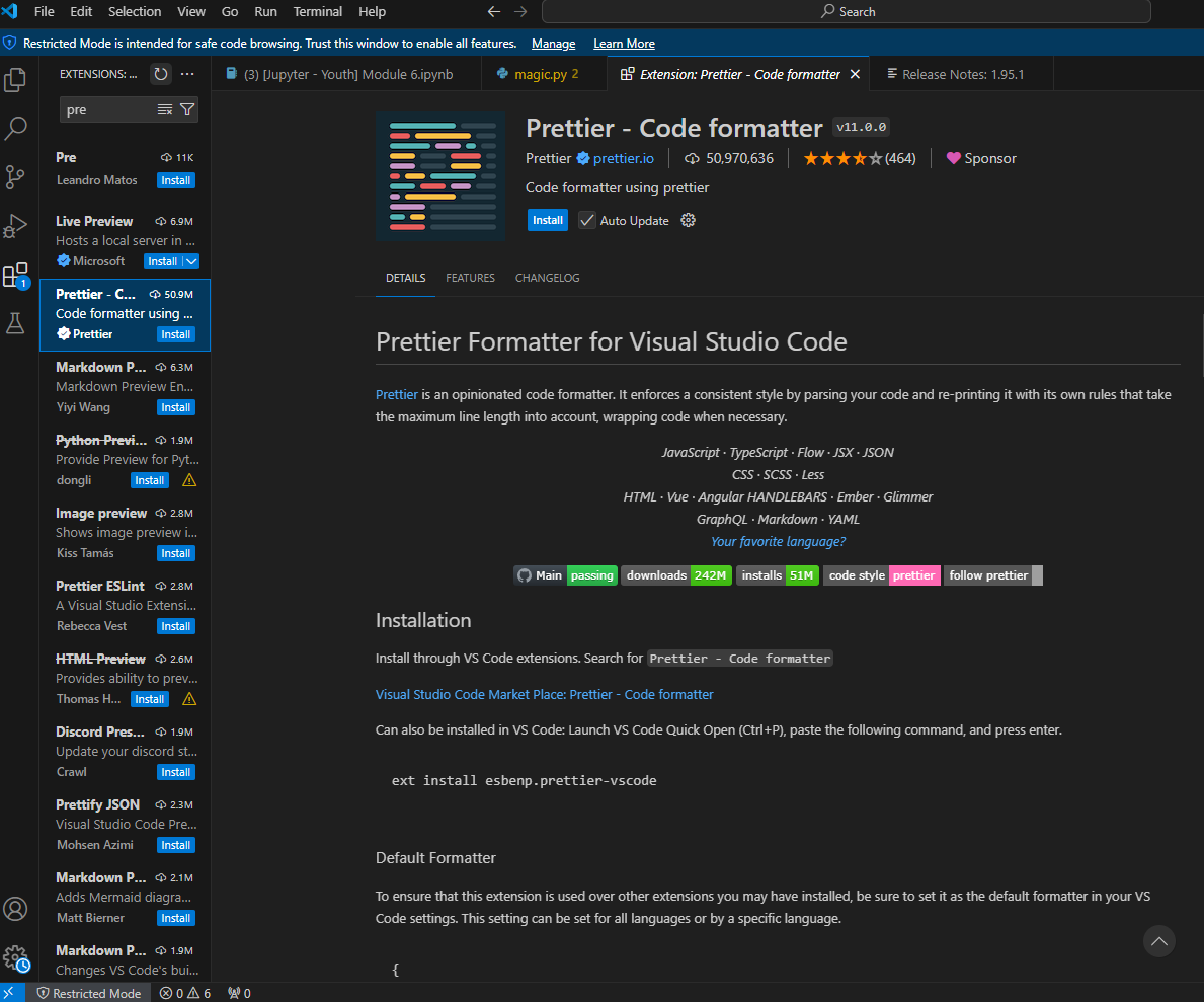 비주얼스튜디오코드(VSCode) 코드 정렬 방법 단축키