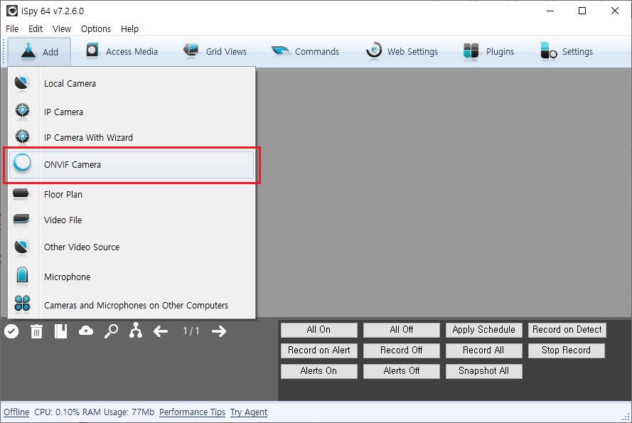 python openCV로 외부 IP cam 영상 제어(onvif)
