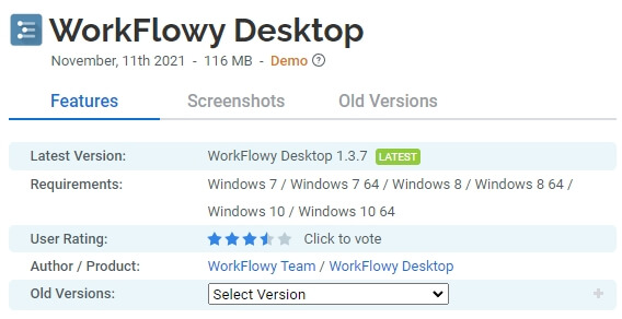 WorkFlowy Desktop 무료 다운로드