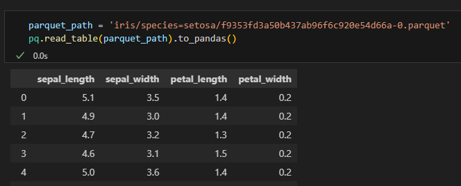 [Arrow] 파티셔닝한 parquet 파일 저장하기