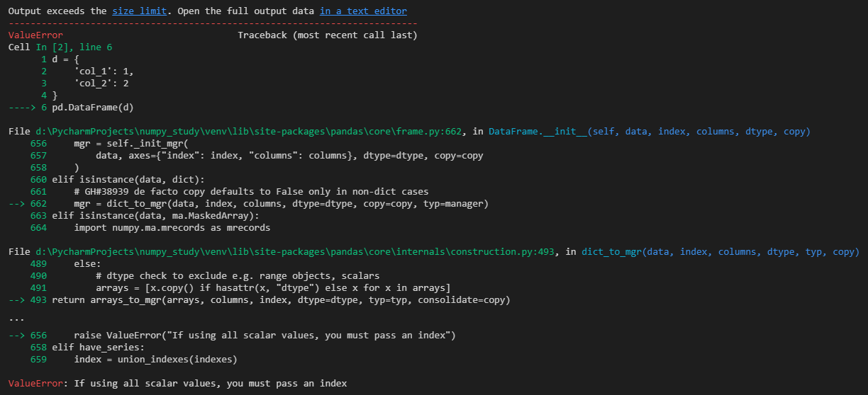 Python Dataframe 생성 시 Valueerror If Using All Scalar Values You 1521