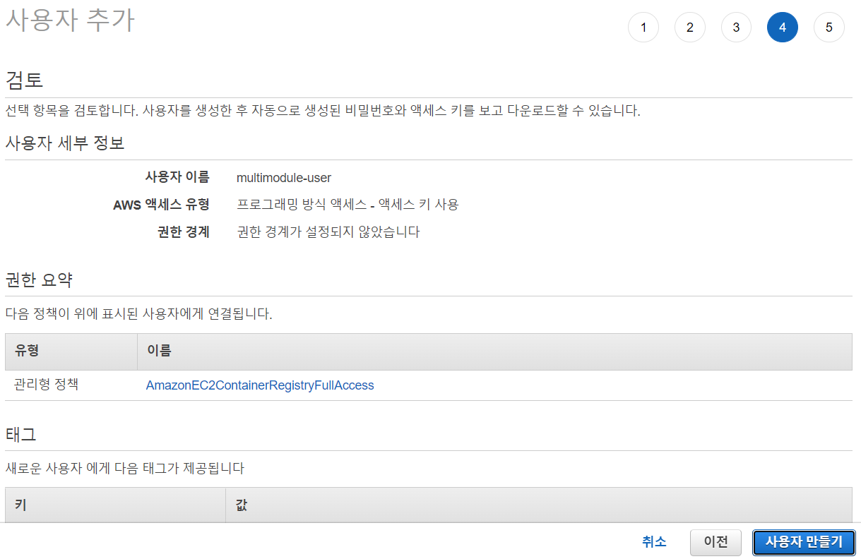 github actions -> ecr -> ecs with ec2 multi module :: 직접해봄