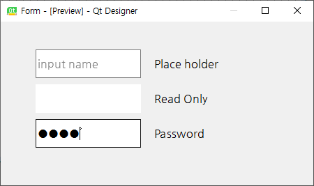 QLineEdit 클래스(QT C++)
