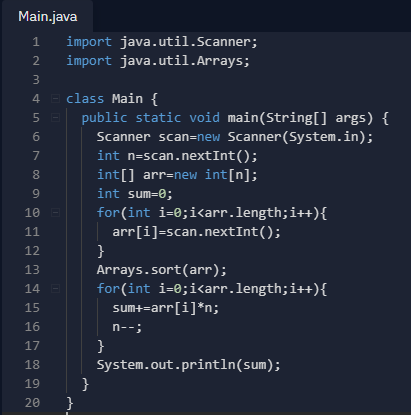 [백준] 11399 : ATM(java)-[Greedy]
