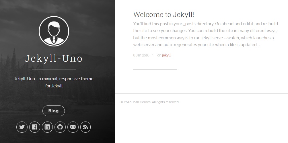 깃허브 페이지 jekyll UNO 테마 사용법 — 달새는 달만 생각한다