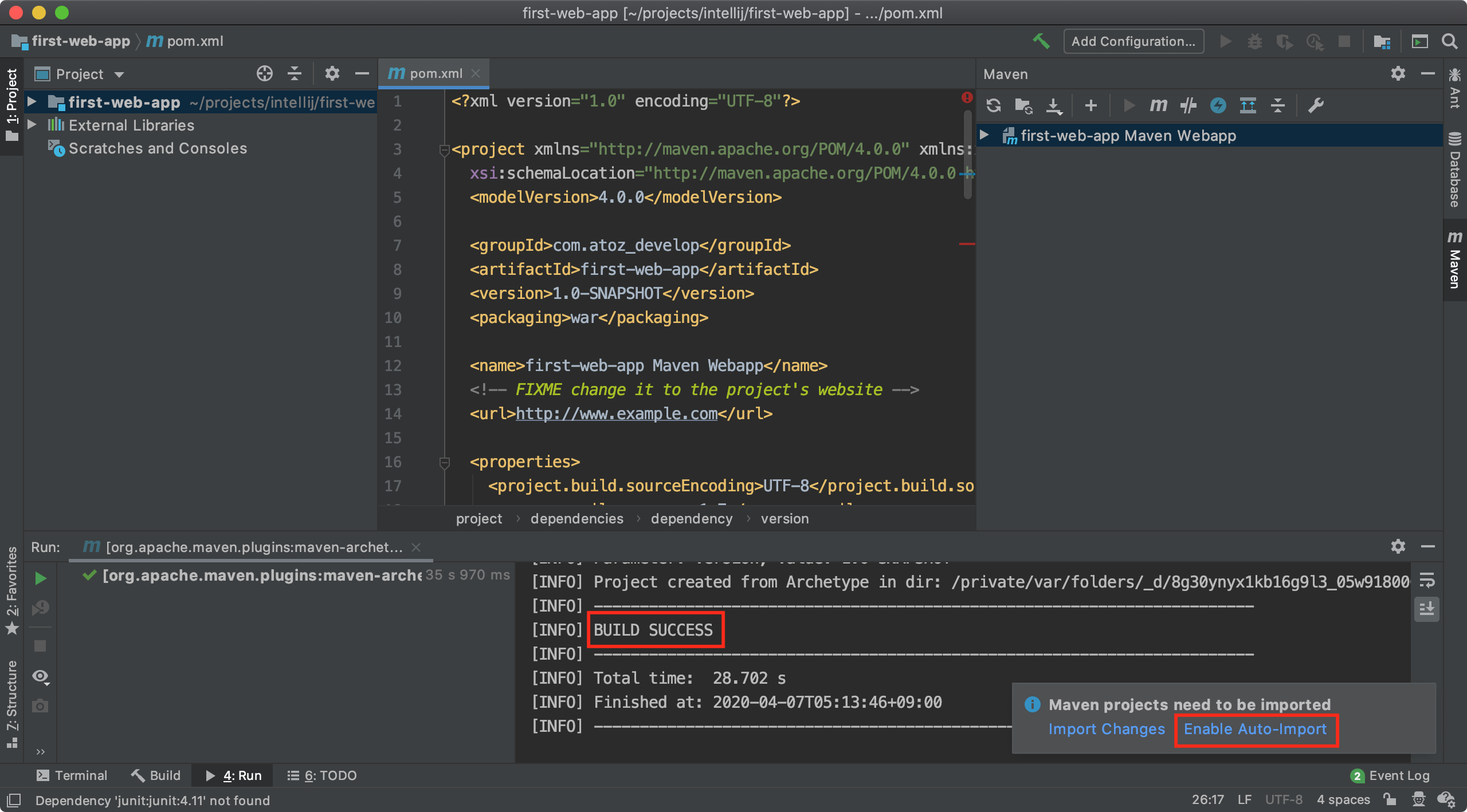 IntelliJ JAVA 웹 개발 환경 구축 방법 (+ Maven, Tomcat)