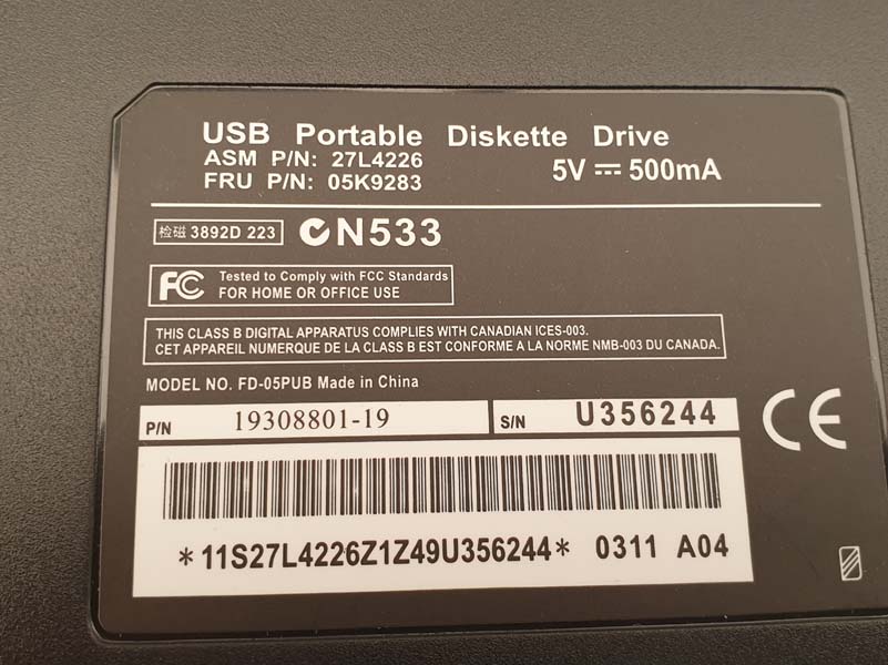 김정훈 - "티스토리" 블로그 입니다. :: USB Portable Diskette Drive 27L4226 05K9283 5V ...