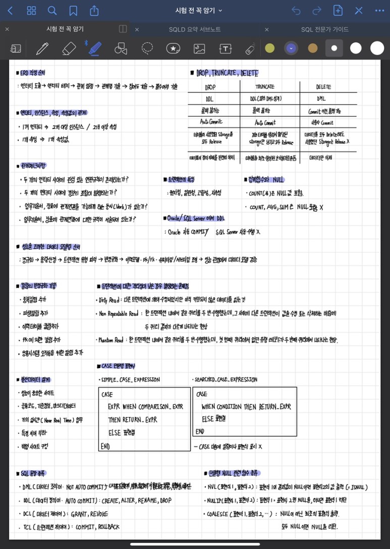준비 공부법 리뷰 팁 공지 Sqld Sql 개발자sqld 자격 시험 A11