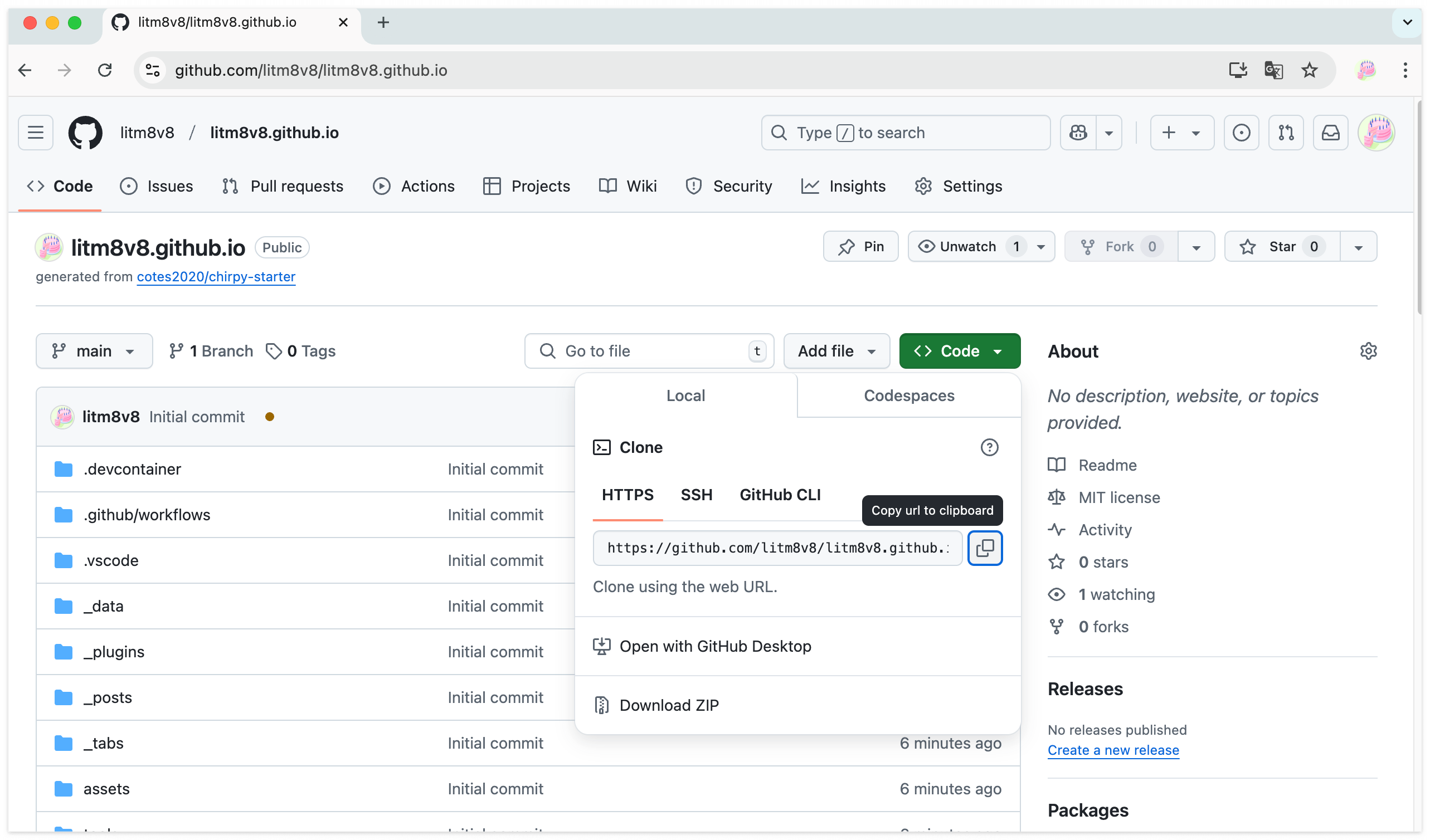 [mac] jekyll Chirpy-starter 로 GitHub Pages 만들기1 :: Engineer.log