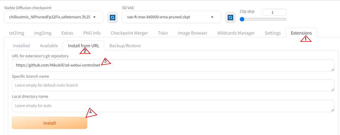 Stable Diffusion - ControlNet and IP Adapter Models 설치