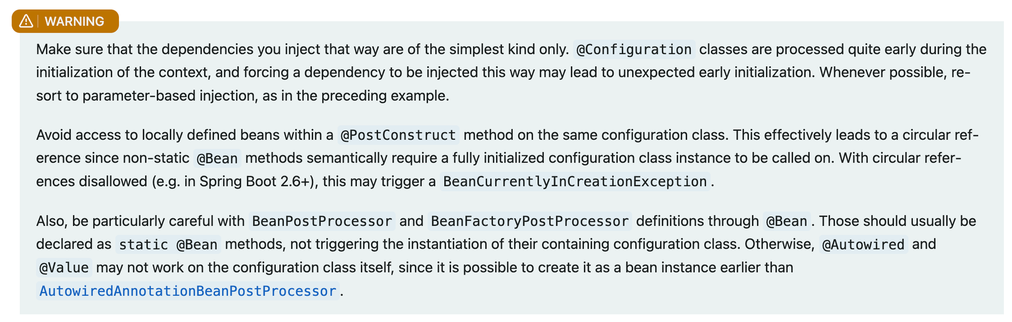 [Spring] @PostConstruct 내부에서 @Bean 메서드 호출로 인해 발생하는 circular ...