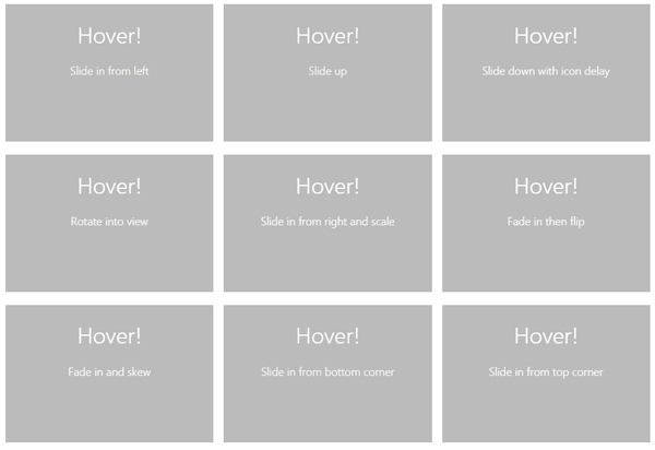 [해피CGI][cgimall]CSS Hover Effects 마우스 호버시 다양한 슬라이드 효과
