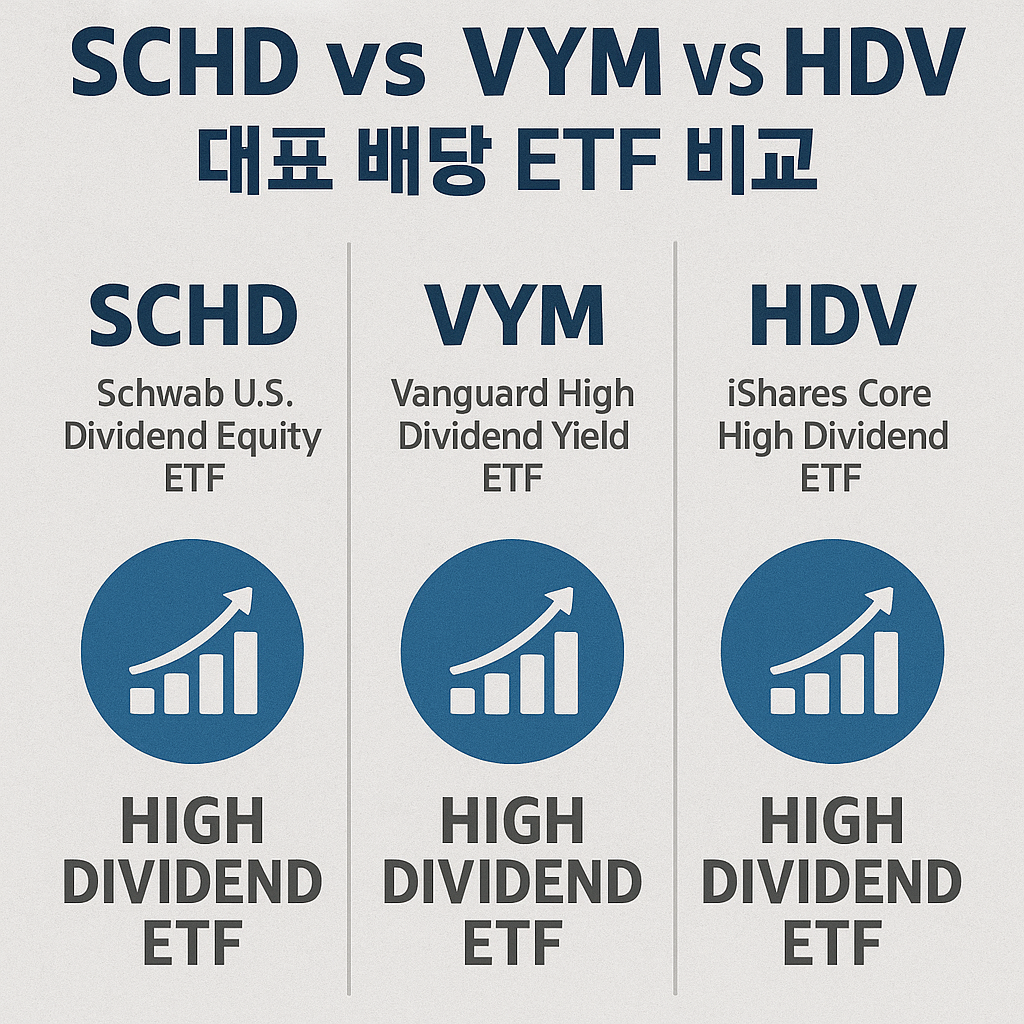 SCHD vs VYM vs HDV – 대표 배당 ETF 비교