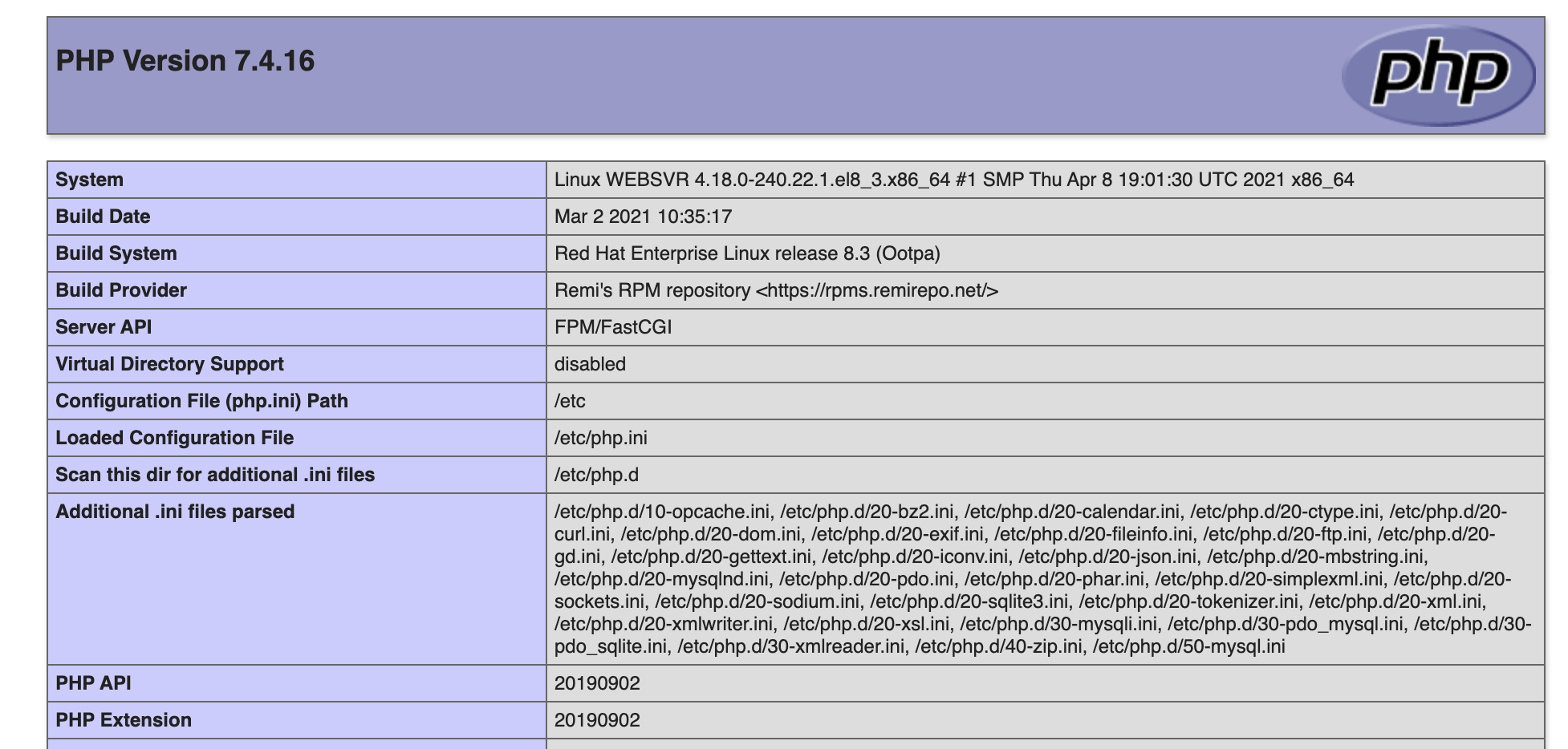 CentOS 8 PHP 설치에러 Call to undefined function mysql_connect()