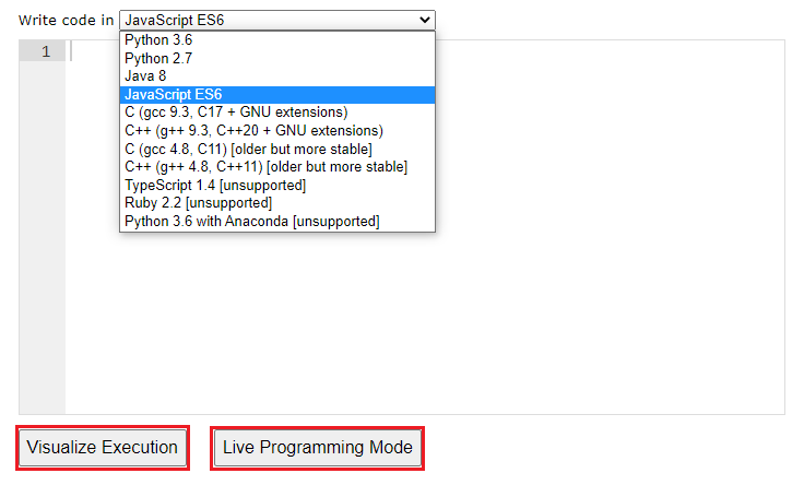 프로그래밍 연습 - 코드의 실행 순서를 보고싶을 때(C, Java, Python, Javascript 등)