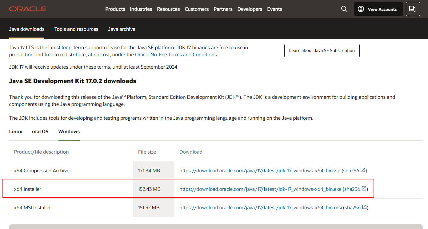 Windows 11에 Java SE 17 설치하기 (feat. error 1500) — 말보단 행동으로