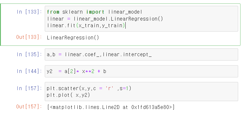 Python 2차 함수 Polynomial Features