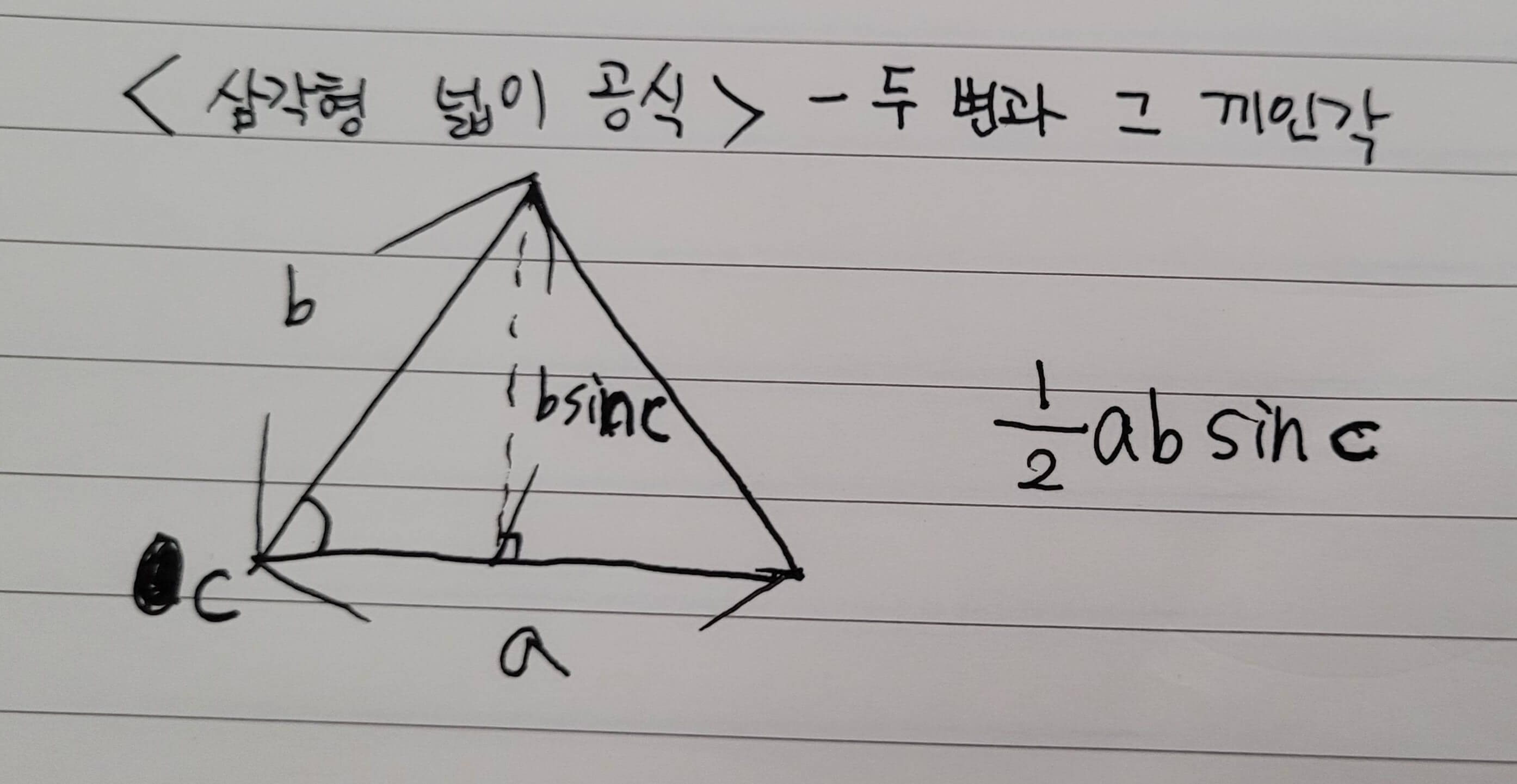 삼각형 넓이 공식 5가지 정리!