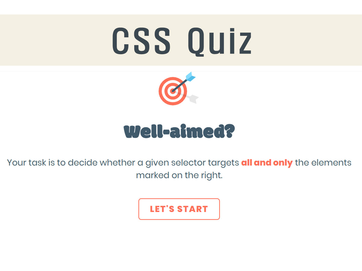 CSS QUIZ (codepen)