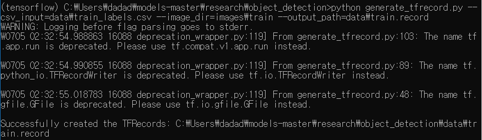 Tensorflow Object Detection API with custom training data