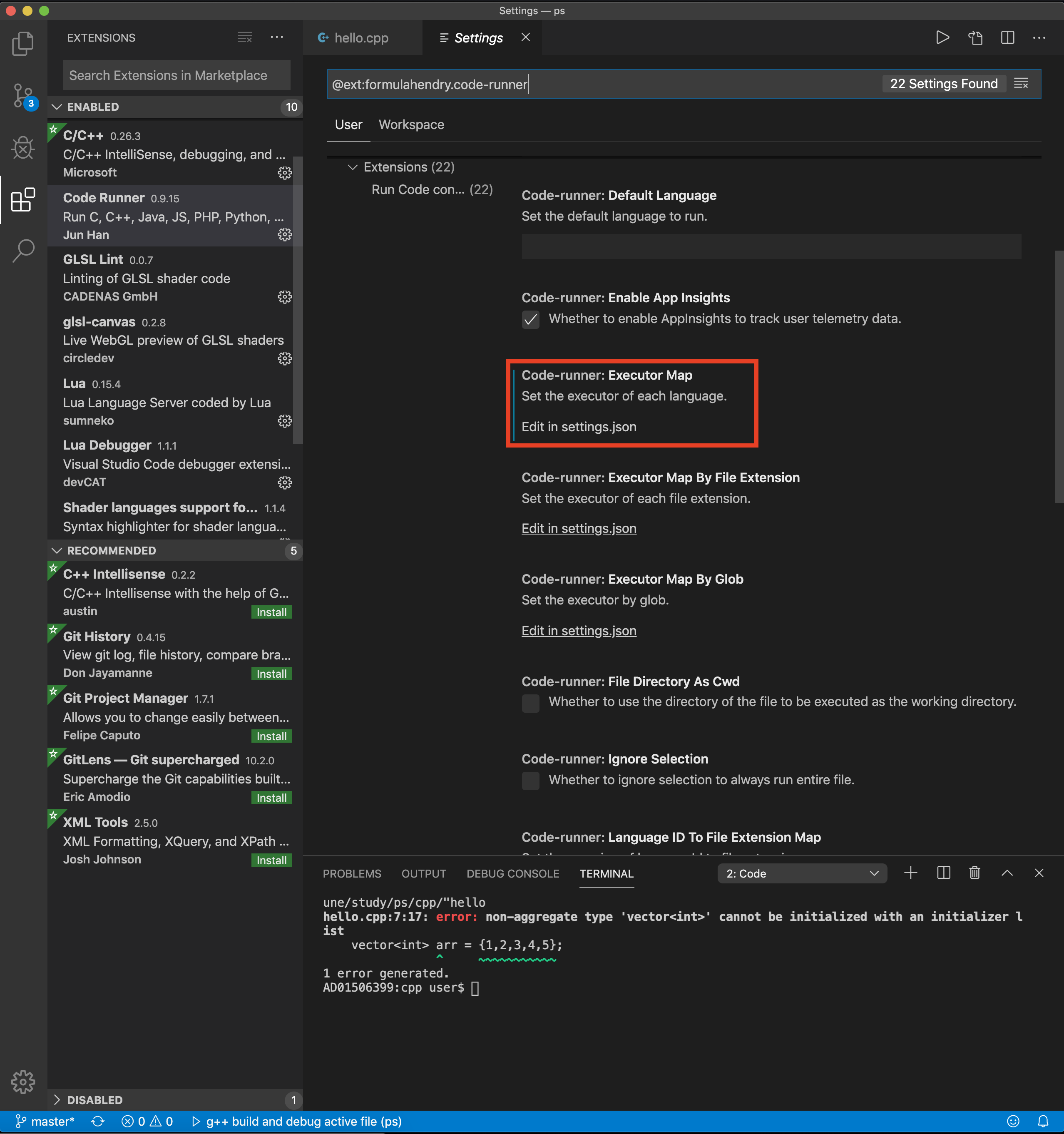 [VSCode] macOS에서 Visual Studio Code로 C/C++ 코딩하기(1) - Extension 설치