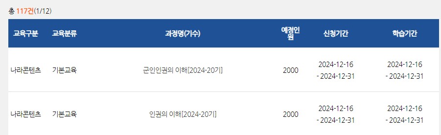 국방부 나라배움터 홈페이지 바로가기(https://mnd.nhi.go.kr/) - Bankmania