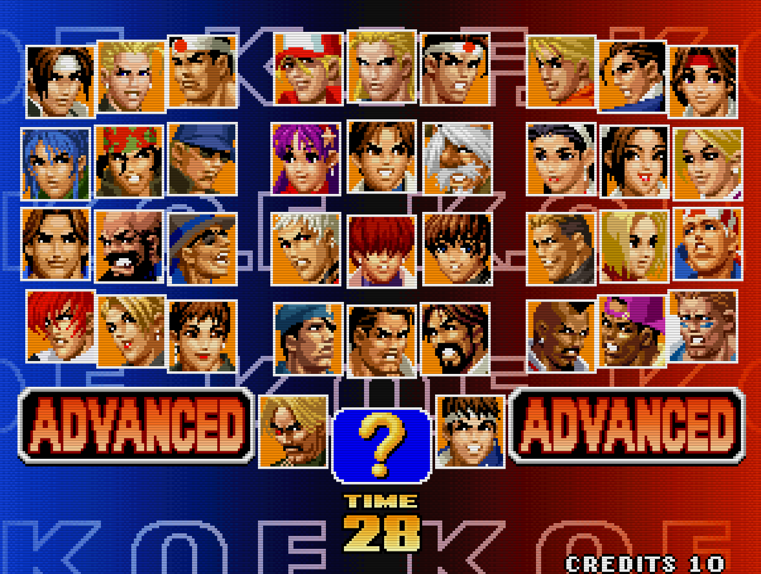 더 킹 오브 파이터즈 98 (The King Of Fighters 98) 기술표