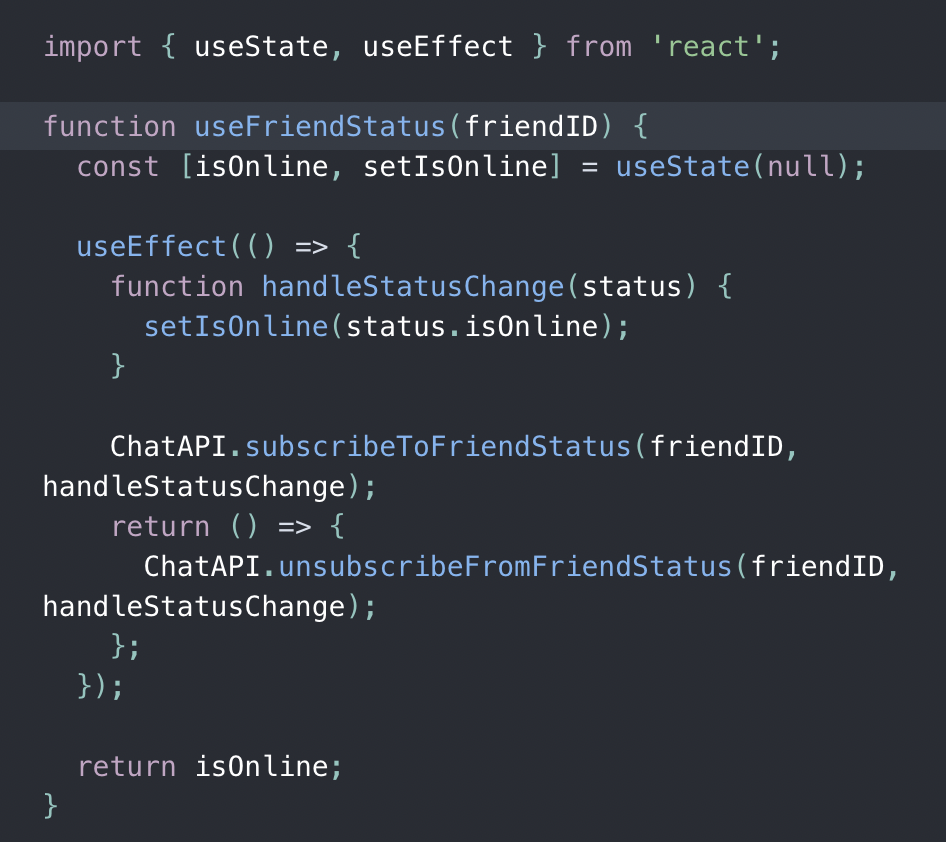 React 공식문서 - Custom Hook