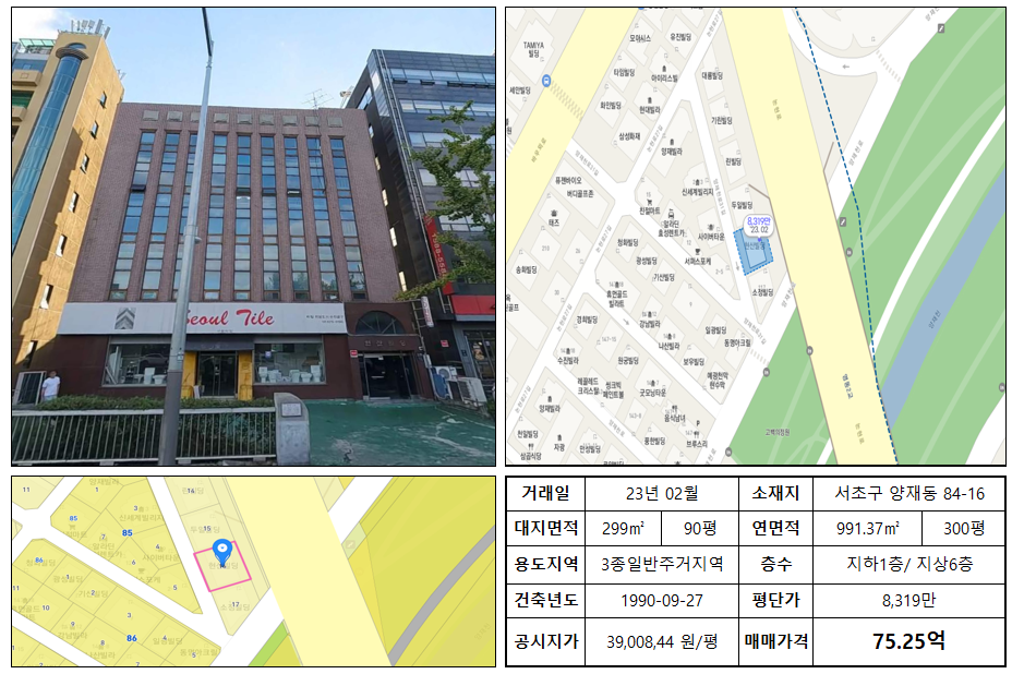 양재동 84-16 매각사례